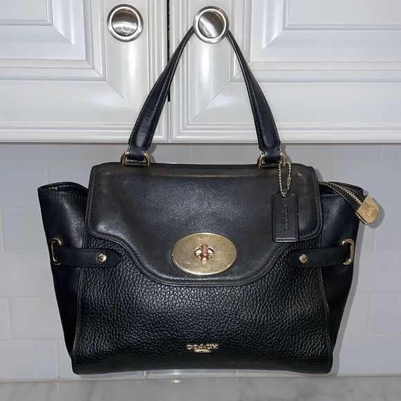 Coach | Bags | Coach Blake Flap Twistlock Carryall Crossbody Satchel ...